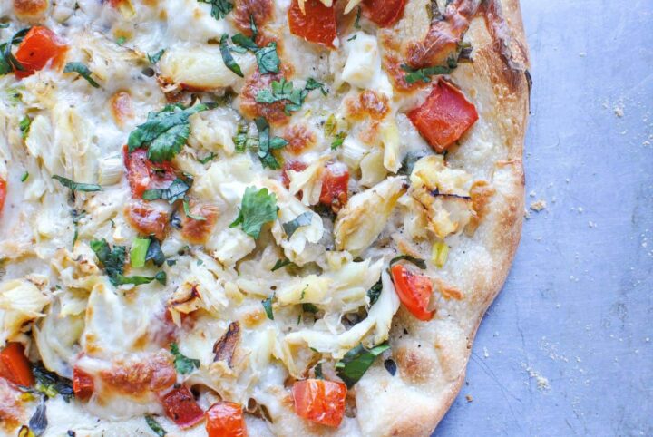 Creamy Crab Pizza