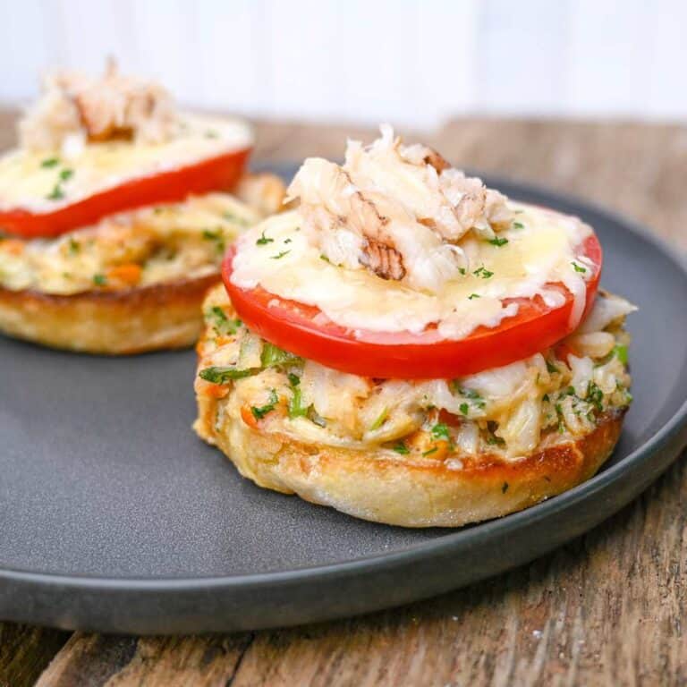 Crab Melt on English Muffins - The Perfect Tide