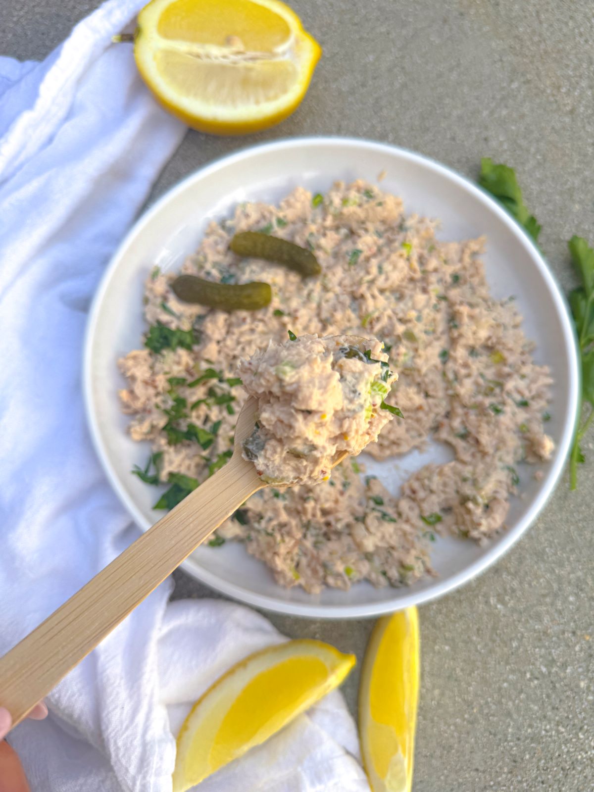Easy Canned Salmon Salad w/ Lemon Dijon Dressing - The Perfect Tide